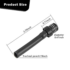 GKmow 2 PCS Car Fuel Tank Cap Breather Cap, 2.75" x 0.47" CNC Alloy Gas Tank Valve Breather Hose with Steel Balls, Safety Protection Accessory, Suitable for Cars, Off-road, Motorcycles, ATVs (Black)