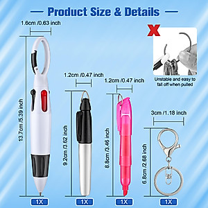 Enhon 6 Pack Nurse Tools Set, 2 Rechargeable LED Pen Lights with Two Sources and Pupil Gauge, One 6'' Trauma Bandage Shear and 3 Mini Highlighter Nurse Pen for Nurse, Nursing Student, Doctor (Black)