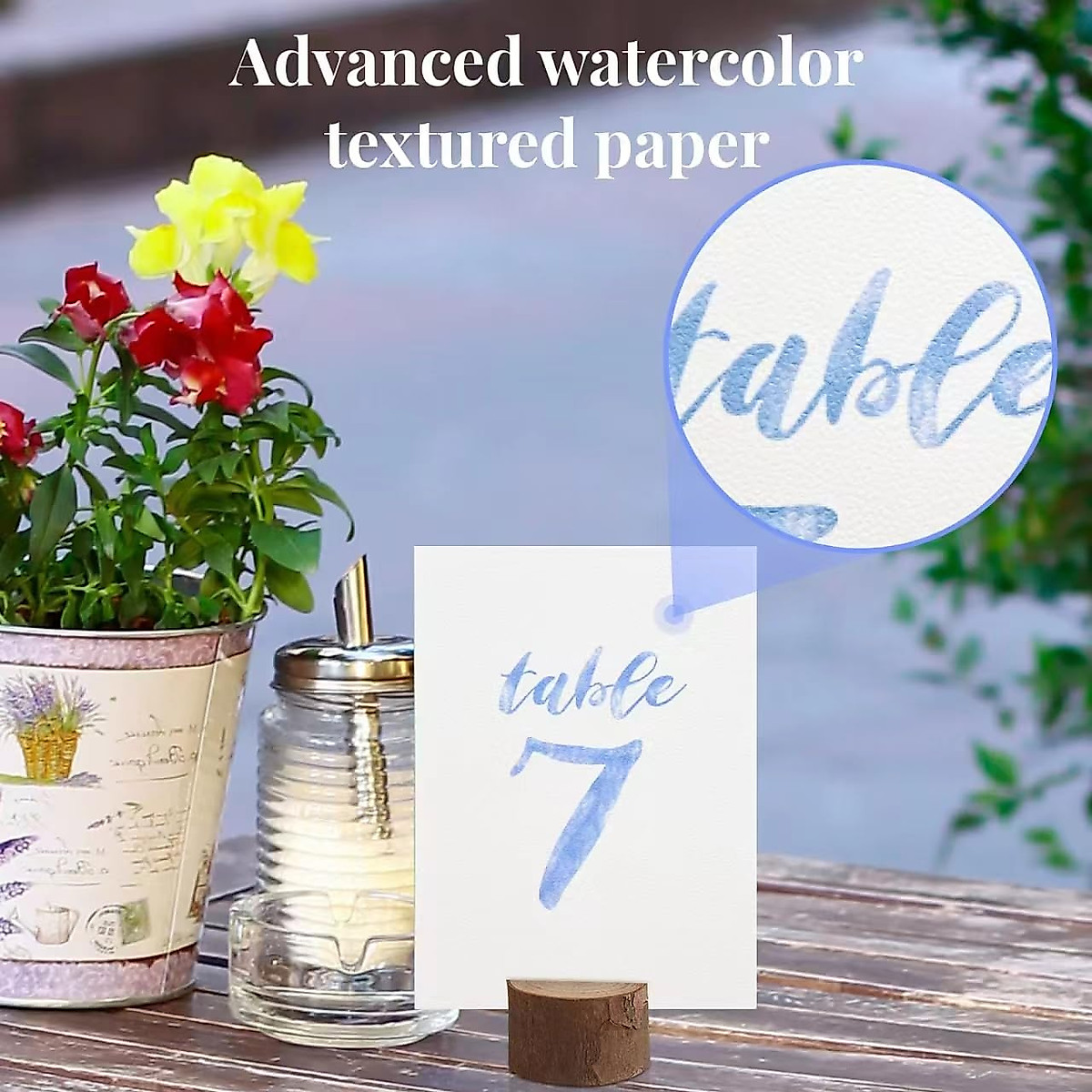 Blue Wedding Table Number Cards, Elegant 5 x 7 inch Seating Signs, Double Sided Numeric Table Numbers 1-20 Wedding Table Decorations for Wedding Receptions, Anniversary Parties and more（20）