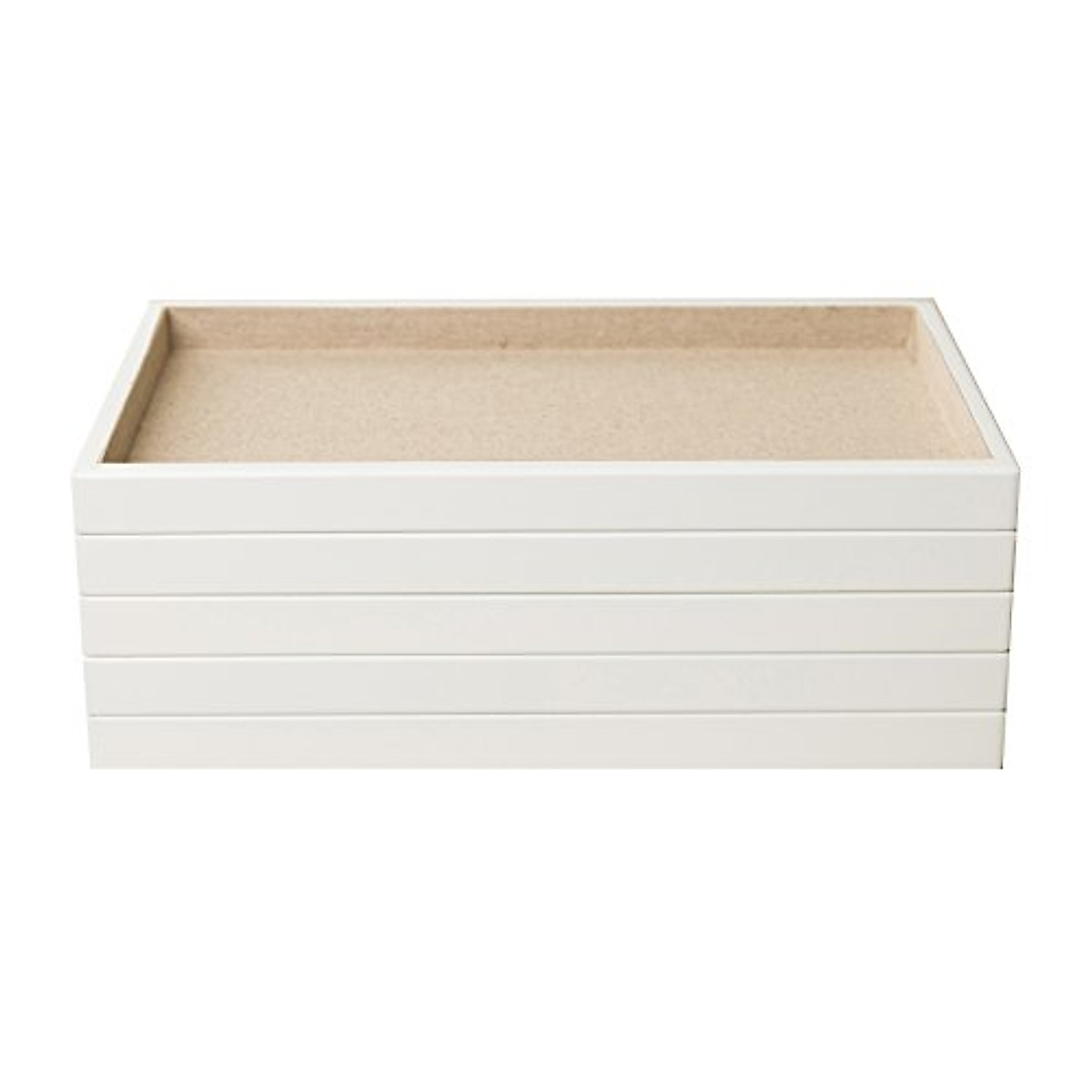 Hives and Honey Hives & Honey 5 Piece Stackable Tray Set, White