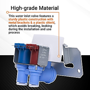 BlueStars Ultra Durable WR57X10051 Refrigerator Dual Inlet Water Valve - Compatible with G.E & Kenmore Refrigerators