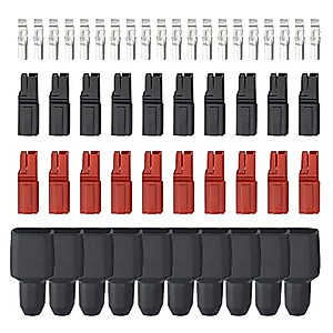 WMYCONGCONG 10 Pairs 30A Battery Quick Disconnect Power Terminals Connectors Red Black Quick Connector Battery Plug Terminal Modular Power Connectors Set