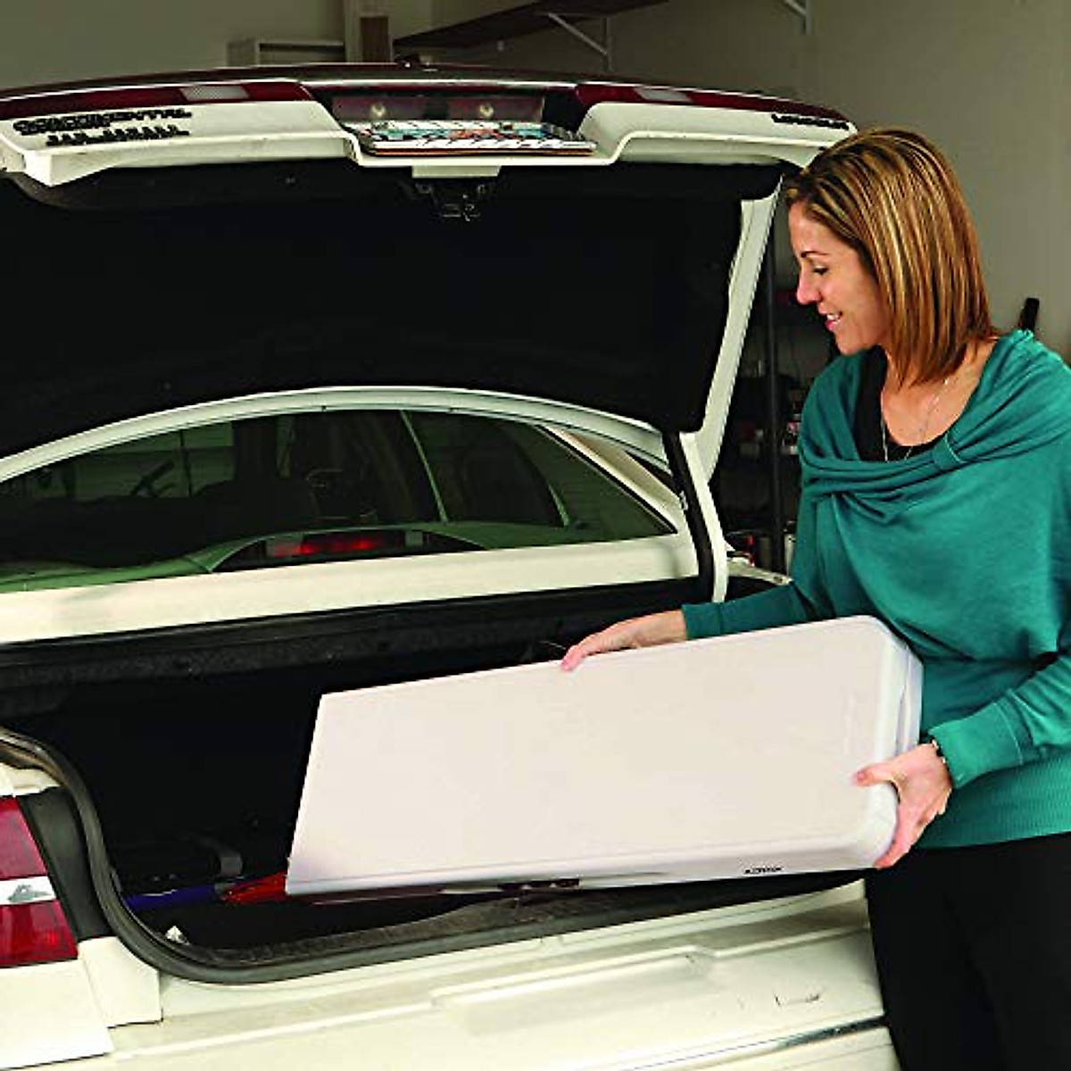 Lifetime 80843, 2 Pack, Light Commercial 6-Foot Fold-in-Half Bench, Almond