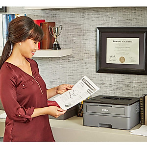 Brother HL-L23 50DW Compact Monochrome Laser Printer, Duplex Two-Sided Printing, Wireless Printing, Durlyfish USB Printer Cable