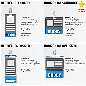 Customizable Red Horizontal Badge Buddy ID Backer Card - Double Sided Print - Durable and Water Resistant Ideal for Nurses, Doctors, and Healthcare Professionals