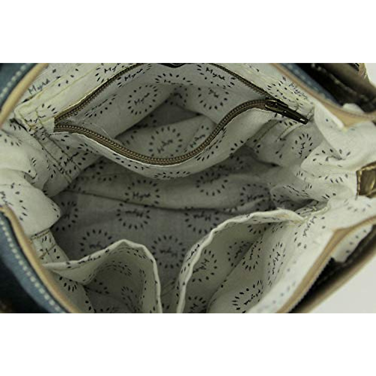 Myra Bag Navy Kilim Upcycled Canvas Shoulder Bag S-1320