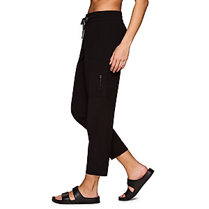 Avalanche Women's Ripstop Pant with UPF 50 Protection Everyday Hiking Ankle Pant with Pockets Quick Drying Pant for Hiking, Golf, Travel Black M