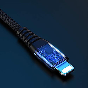 IFLASH Charge/Sync Cable w/LED, 6 Feet Data Cable Fast Charging and Sync Charger for iPhone Xs/XS Max/XR/X / 8/8 Plus /7 Plus / 6S/6 Plus/SE, iPad Air Mini 2/3/4, iPod Touch 5/6 (2 Meters)