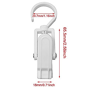 ZRM&E 10pcs Laundry Hooks Clip White Plastic Clothes Pegs Towel Socks Hanging Pegs Laundry Hangers Store Drapery Clips