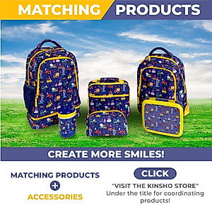 Dinosaur Backpack for Kids Toddlers Boys, Cute 13” Daycare PreSchool Kindergarten Elementary School Boy Backpacks, Water Bottle Pocket Holder, Insulated Padded Bags, Toddler Travel Bag, Blue Dino