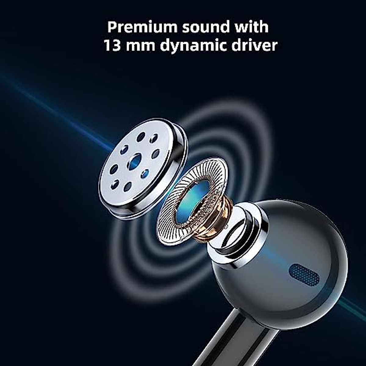 RETROQ J101 Wireless Earbuds HiFi Sound Bluetooth Headphones ENC Noise Cancelling Earphones for HD Calls Comfort Fit Bluetooth Ear Buds with IPX6 Waterproof for iPhone Android (White)