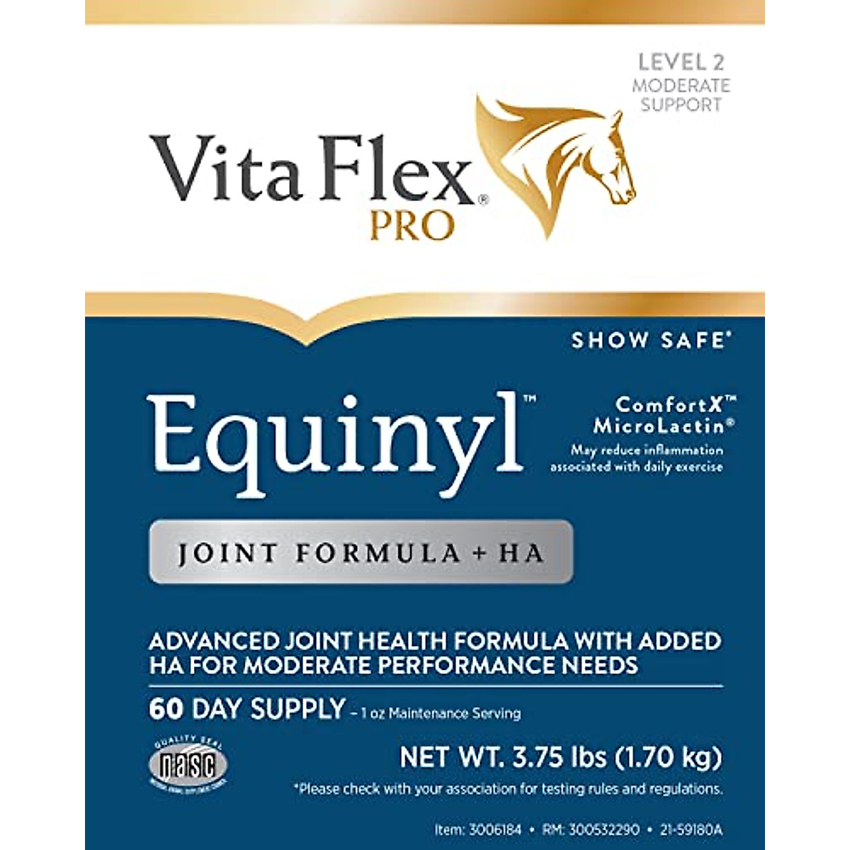 Vita Flex Pro Equinyl Joint Formula with Hyaluronic Acid, 60 Day Supply, 3.75 lb.
