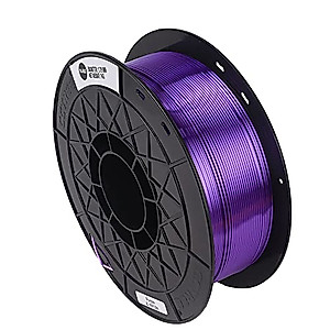CCTREE Shiny Silk PLA 3D Printer Filament,1.75mm 1kg Spool (2.2lbs) Dimensional Accuracy +/- 0.03mm Silk PLA, Vacuum Packaging Consumables, Fit Most FDM 3D Printers (Purple)