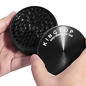 KINGTOP Spice Grinder Large 3.0 Inch Black