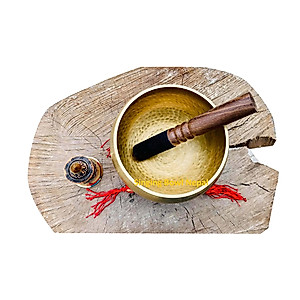 Singing Bowl Nepal-6" Tibetan Buddhist Hand Beaten Throat Chakra G Note Singing Bowl From Nepal, Release Your Inner Peace
