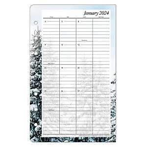 FranklinCovey - Seasons Two-Page Monthly Calendar Tabs (Compact, Jan 2024 - Dec 2024)