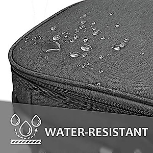 Tirrinia Large Insulated Picnic Basket, 34L Water Resistant & Leakproof Collapsible Portable Cooler Basket Set with Aluminium Handle for Travel, with a Free Foldable Grocery Bag, Black