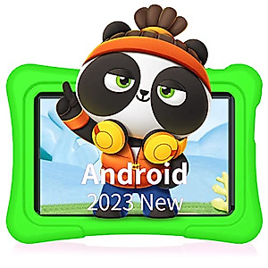 Kids Tablets, 7 inch Tablet for Kids, 32GB ROM, IPS HD Display, Android 11 Quad Core Processor, iWawa Pre Installed with Kid-Proof Case, Bluetooth, Dual Camera (Green)