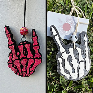 Rifanda Halloween Silicone Molds for Freshies, Skeleton Hand Car Freshie Silicone Mold Car Freshies Kit Car Freshies Supplies Clay Mold for Car Home Decoration