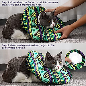 Cat Collar Cone: Comfy Recovery Alternative Cone for Kitten Puppy Small Dog to Stop Licking Waterproof Cute Protective Neck Cone After Surgery Neutering