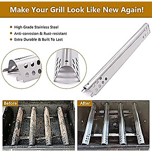 Criditpid Grill Replacement Parts for Charbroil 6 Burner 463276517, 463244819, Charbroil 463347518, 463347519, 463347017, 463342119. Grill Heat Plates, Burners, Crossover Tubes and Igniters.