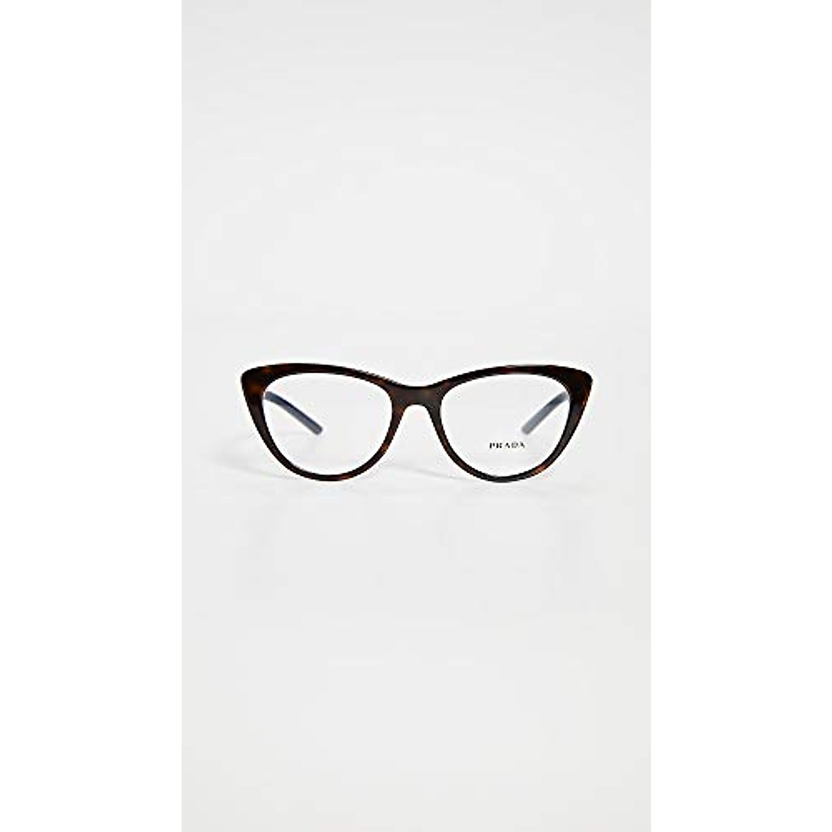 Prada Millennials PR 05XV 5121O1 Havana Blue Chess Plastic Cat-Eye Eyeglasses 53mm