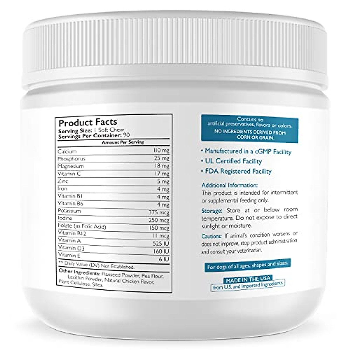 Nutrition Strength Prenatal Vitamins for Dogs to Support Development of Healthy Puppies, Promote Milk Production, with Folic Acid, Iron, Zinc, Iodine, B Vitamins for Pregnant Dogs, 90 Soft Chews