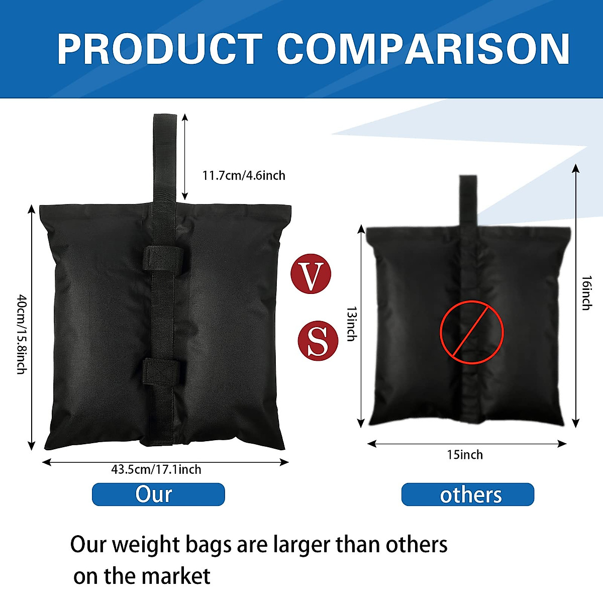 Sratte 12 Tent Weight Bags Canopy Weights Sand Bags Waterproof Canopy Tent Sandbags for Pop up Canopy Tent Legs Patio Gazebo Umbrella Base Pool Ladder Outdoor Sand Bags