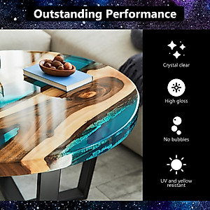 KISREL Epoxy Resin 82OZ - Crystal Clear Epoxy Resin Kit - No Yellowing No Bubble Art Resin Casting Resin for Art Crafts, Jewelry Making, Wood & Resin Molds(41OZ x 2)