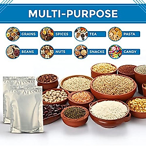 GENERIC 25 PCS 1 Gallon - Mylar bags for food storage, 9.44 Mil (10"x14") Extra Thick Stand-Up Ziplock Bags and Sealable bags, Zipper Pouches with windows