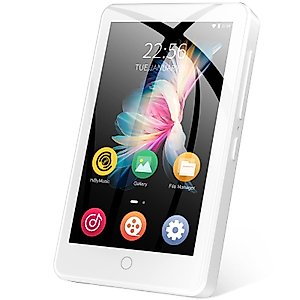 MP3 Player with Bluetooth and WiFi，MECHEN 3.5" Full Touch Screen Mp3 Mp4 Player with Speaker，Android Portable Digital HiFi Sound Music Player with FM Radio,Recorder, Ebook,Browser. (H1-White)