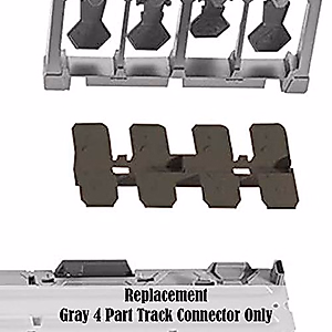 Hot Wheels Replacement Parts Playset FTH77 - Track Builder System Race Crate Die-Cast Car Track ~ Replacement Gray 4 Part Track Connector