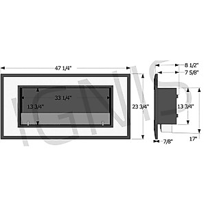 Black Recessed Ventless Bio Ethanol Fireplace - Bellezza | Ignis