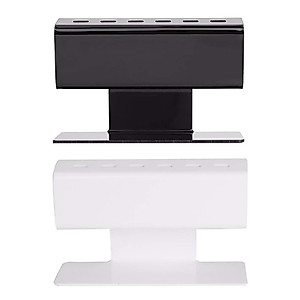Tweezers Stand Holder, Tweezers Organizer Storage Rack Acrylic Plastic Holder for Tweezers Scraper Shears Tools Ideal Make Up Accessories Tweezer Holder (White)