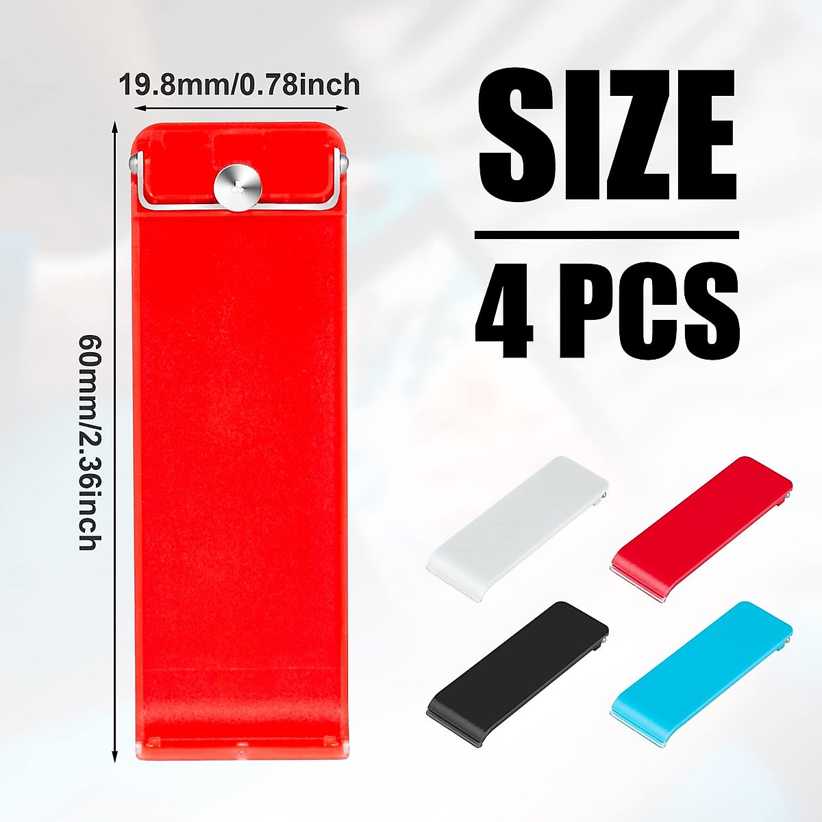 4pcs Back Stand for Nintendo Switch, Kickstand Replacement for Switch, Replacement Stand for Switch, Kickstand Back Shell Holder Compatible with Switch Console (4 Colors)
