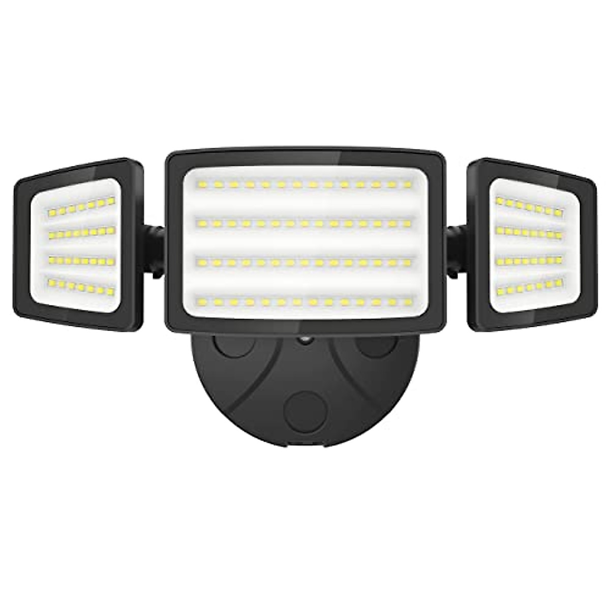 Onforu 55W Flood Light Outdoor, 5500LM Super Bright Security Lights Switch Controlled, 3 Adjustable Heads, IP65 Waterproof, 6500K