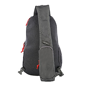 Eddie Bauer Stowaway Packable 10L Sling 3.0 Made from Polyester with Lightly Padded Shoulder Strap, Dark Smoke