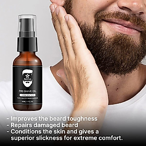 Razor Shaving Kit for Men, Include Safety Razor, Shaving Cream, Pre Shave Oil, Aftershave Balm for Men, Shaving Brush & Bowl, Shaving Apron Bib Gift Sets for him Boyfriend Stocking Fillers (Unscented)