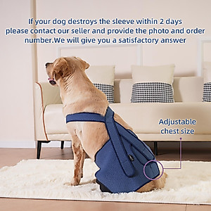 Dog Hind Leg Recovery Sleeve Dog Recovery Suit as Cone Collar Alternative, 2.5mm Thick and Waterproof, Prevent Pet Wounds Licking, Biting (XLarge)