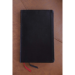 NIV, Thinline Bible, Bonded Leather, Black, Red Letter, Comfort Print