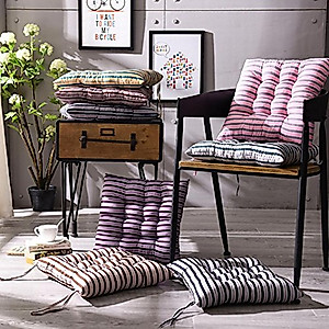 Sothread Soft Striped Chair Cushion Indoor/Outdoor Garden Patio Home Kitchen Office Sofa Seat Pad (A)