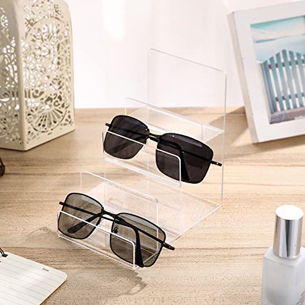 DOITOOL 4- Tier Handbag Purse Riser Display Shelf, Clear Acrylic Wallet Display Stand Holder, Jewelry Display Riser Shelf for Display Or Collection