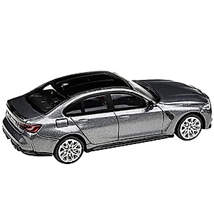 2020 M3 G80 Skyscraper Gray Metallic with Black Top 1/64 Diecast Model Car by Paragon Models PA-55206
