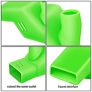YEAJOIN 6PCS Silicone Faucet Water Tap Extender Spout Hand Washing Water Faucet Sink Extender for Kids Baby Children Toddler