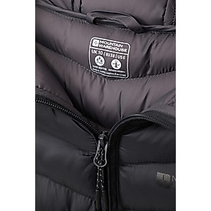 Mountain Warehouse Florence Womens Long Jacket - Padded Winter Coat Jet Black 10