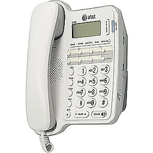 AT&T CL2909 Corded Phone with Speakerphone and Caller ID/Call Waiting, White