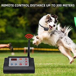 Smart Wireless Electronic Pet Dog Fence System and Dog Training Collar, Remote Control, Waterproof, Shock Resistant Collar, Electric Collar with Buzzer/Vibration/Shock, Suitable for 1/2/3 Dogs,for3do