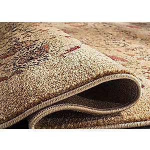 SAFAVIEH Lyndhurst Collection 2'3" x 16' Beige / Multi LNH224A Traditional Paisley Non-Shedding Living Room Bedroom Runner Rug