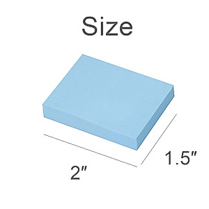 Sticky Notes 1.5x2 Inches, Light Colors Self-Stick Pads, 24 Pack, 75 Sheets/Pad