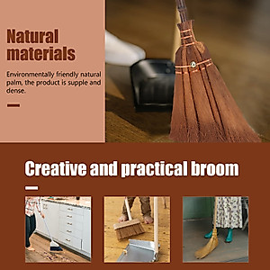 Straw Broom Dust Floor Cleaning: Sweeping Broom Household Manual Straw Braided Small Broom Cleaning Supplies